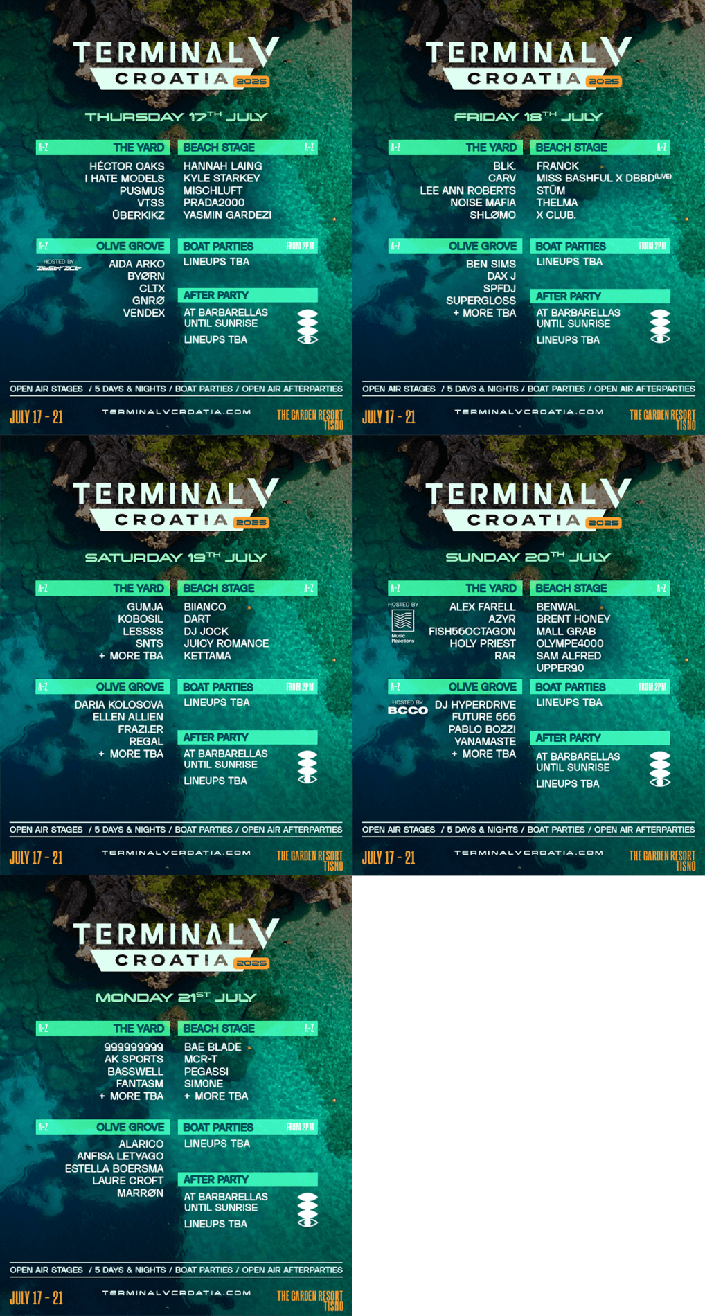 Line Up | Terminal V Croatia